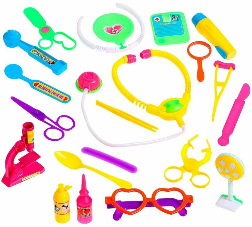 Игровой медицинский набор "Добрый доктор", сюжетно-ролевая игра для детей, игрушечные инструменты для юного врача, 21 предмет
