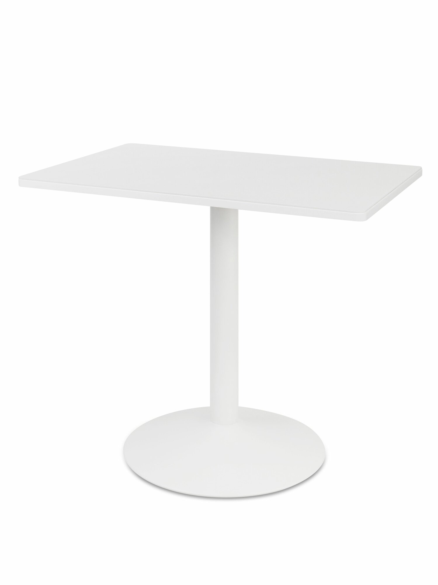 Стол обеденный МДФ+стекло Троя-10 белый/белый (900х650)