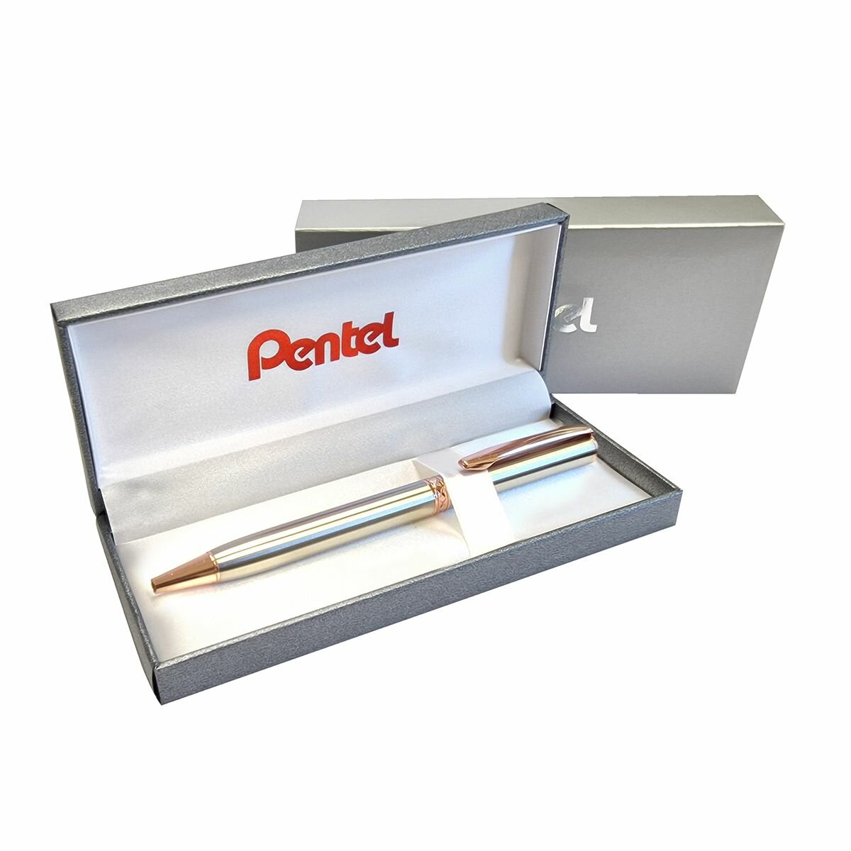Pentel ручка шариковая, 0.8 мм, в подарочном футляре, цвет чернил: синий, B810PG-CEBSET