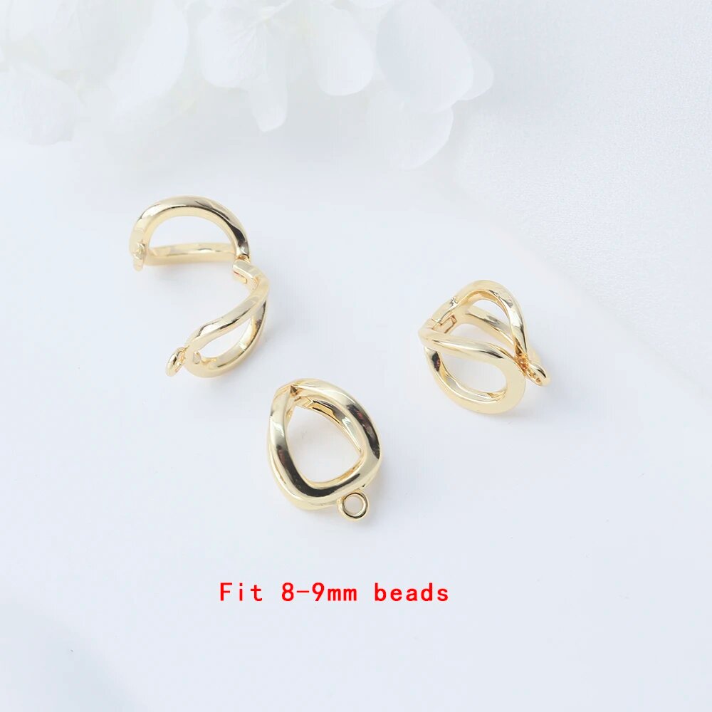 Складные застежки для ожерелий из металла 5 шт. 18K Gold Plated Big