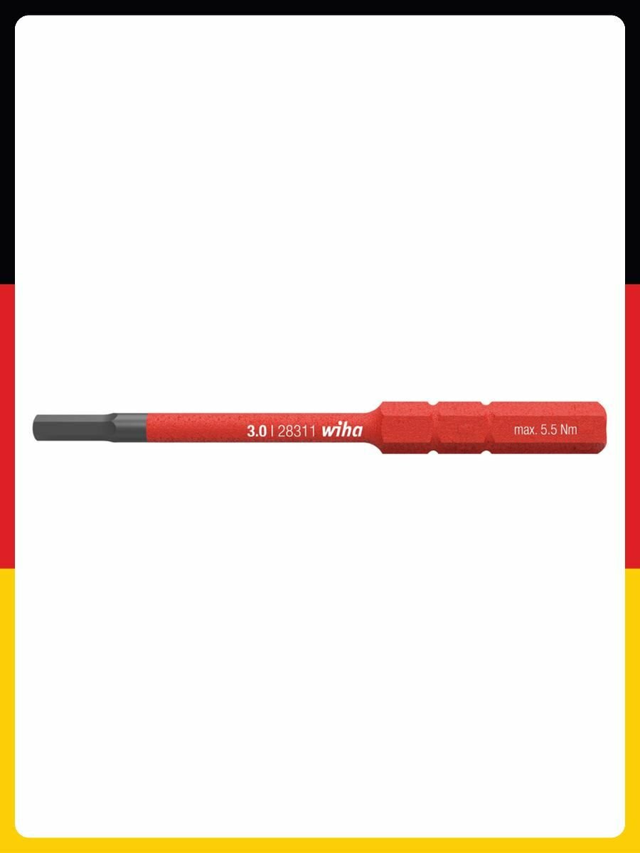 Электрический шестигранник Wiha Bit slimBit 3 x 75 мм