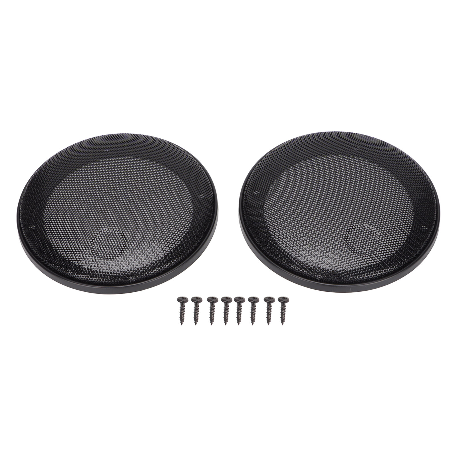 2pcs Dishaer Grill Cover Metal DIY Замена черного динамика сетка защитного корпуса с винтами для автомобиля