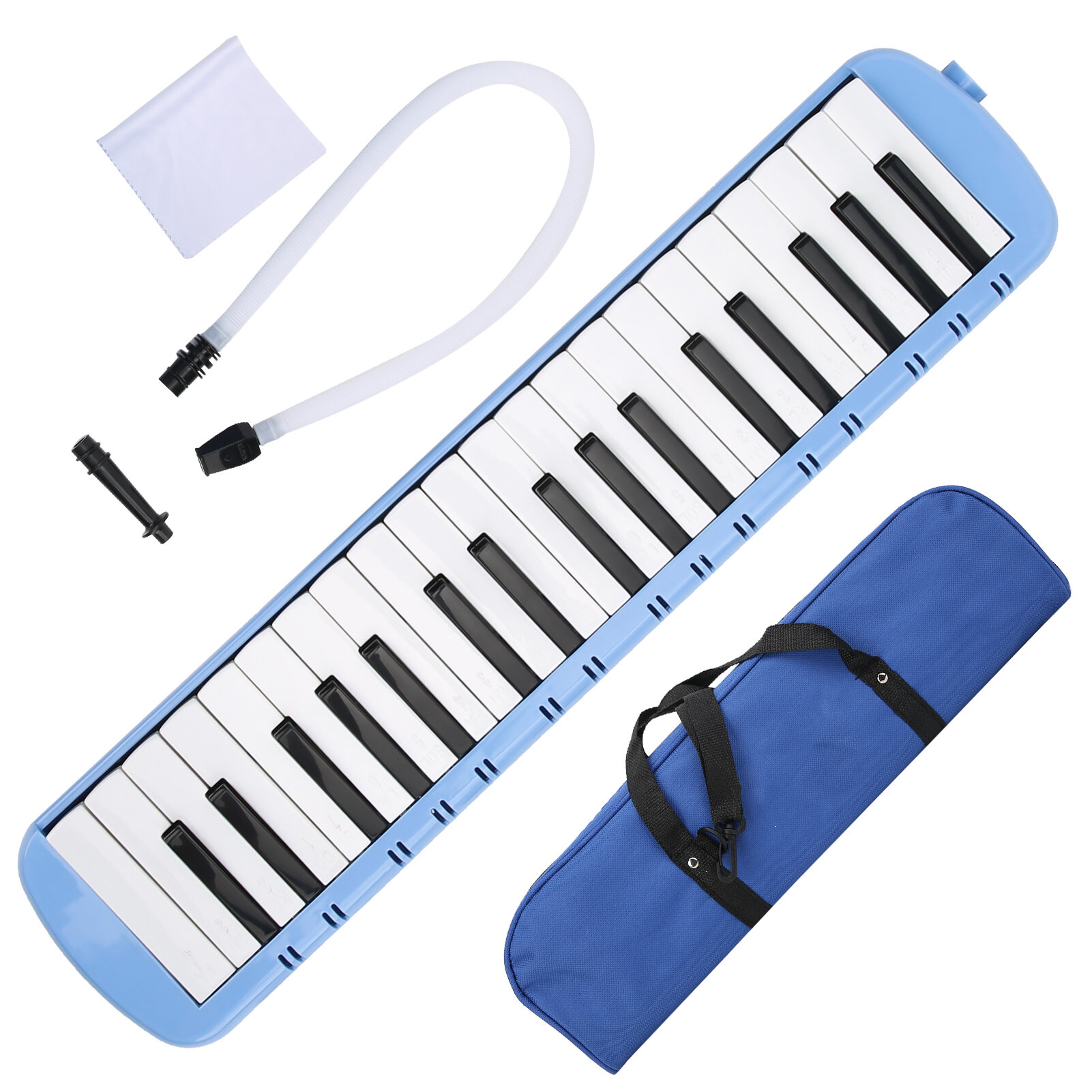 Melodica 37 Keys Keyboard Wind Musical Instrument for Beginner Professional TrainingBlue