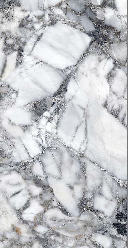 Керамогранит Realistik 60х120 60x120 Глянцевая, Карвинг Серый