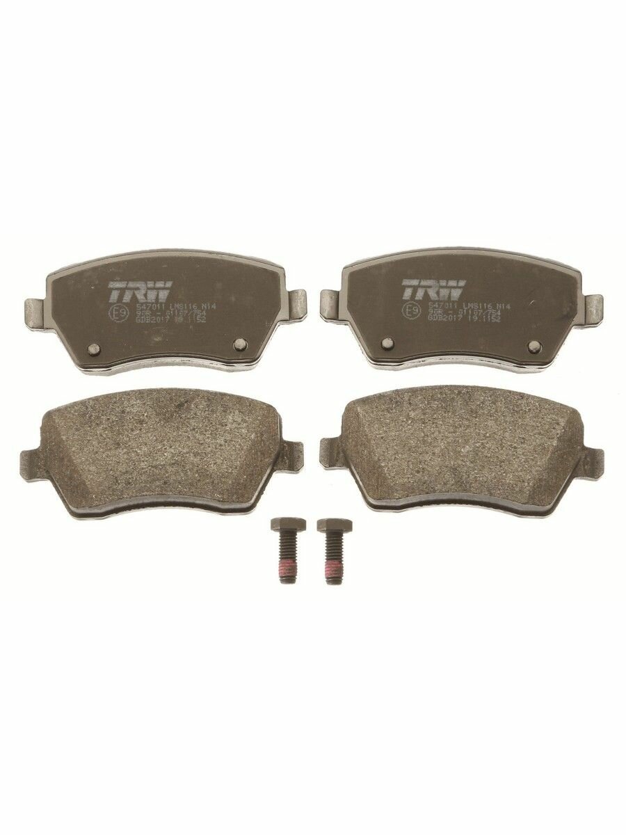 Колодки тормозные дисковые передние для а/м MERCEDES-BENZ Citan; NISSAN Terrano, TRW GDB2017