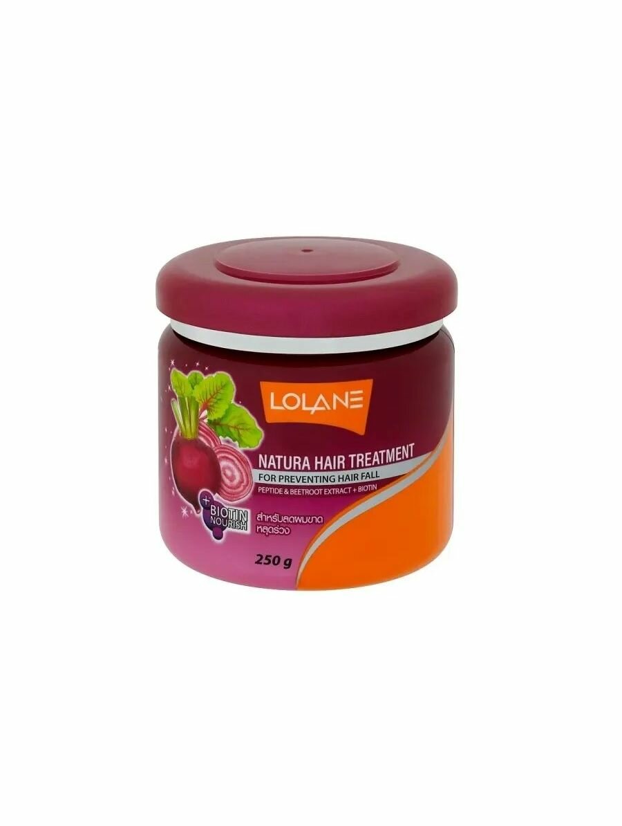 Маска для волос Lolane с пептидом и экстрактом свеклы против выпадения волос 250 мл
