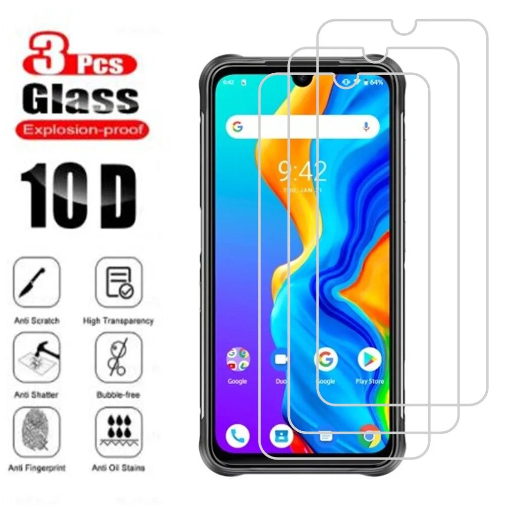 3 шт. Оригинальное защитное закаленное стекло для UMIDIGI Bison Pro 6,3 "UMI UMIDIGI Bison Pro