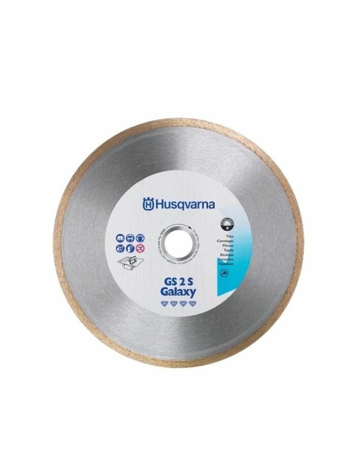 Диск алмазный "HUSQVARNA-GS-2" Galaxy 180х25,4 корона, гранит, керамика 5430803-75