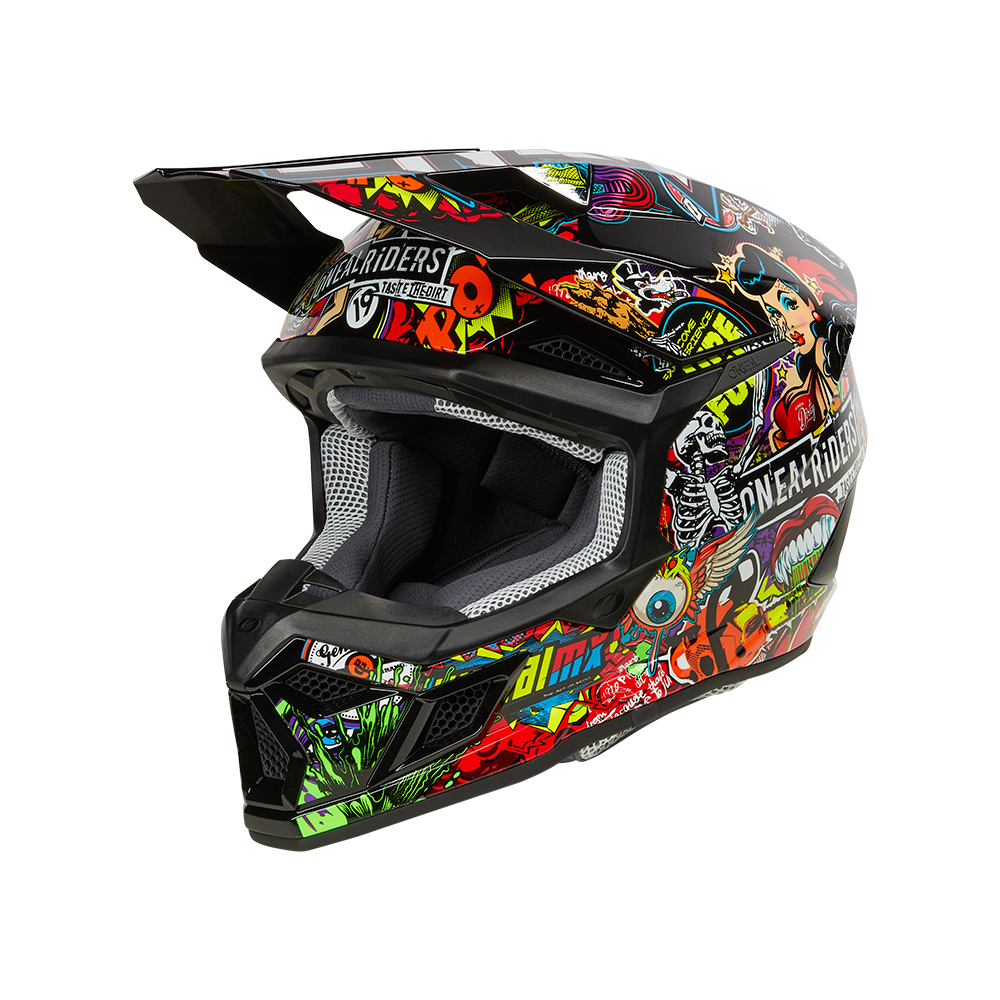 Шлем кроссовый детский O'NEAL 3Series Youth Crank V.24, термопластик ABS, мат, , с выкидными щеками