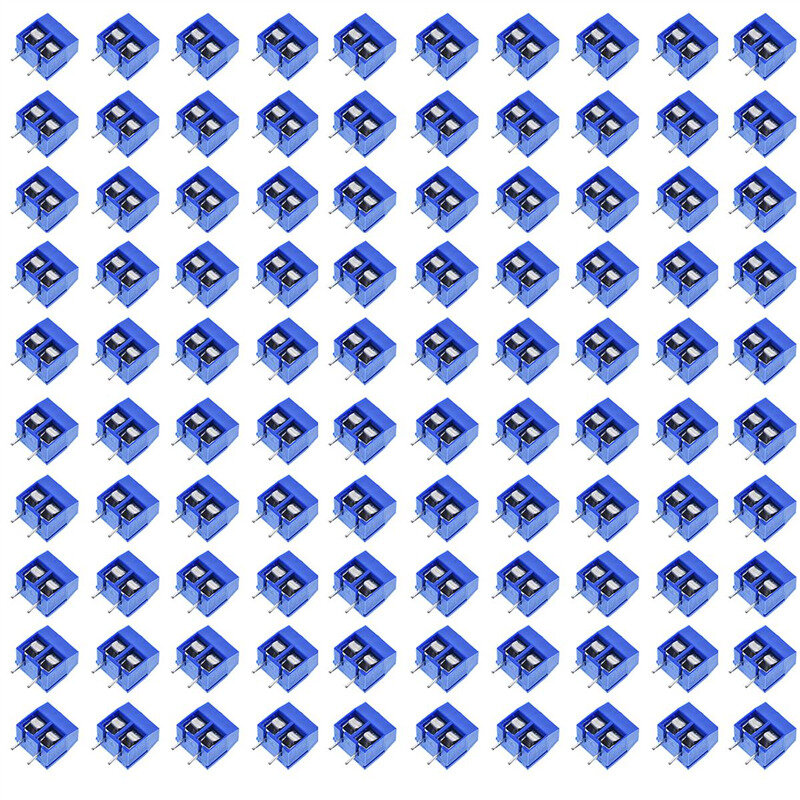 100 шт. KF301-2P 2-контактный винтовой клеммный разъем с шагом 5 мм 15A 300V сращиваемый