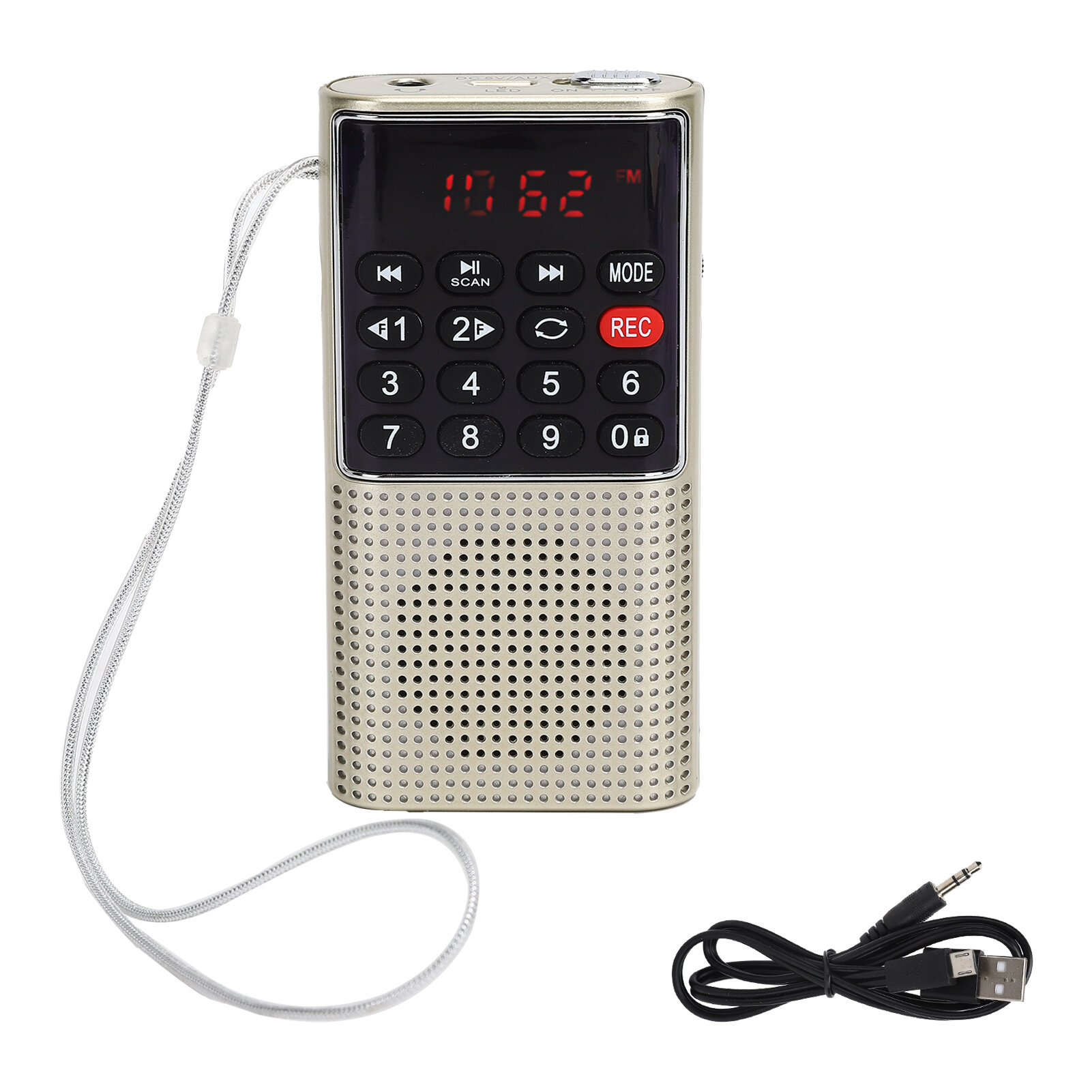 L-328 мини FM-радио, динамик, USB MP3-плеер, порт для наушников, золотой