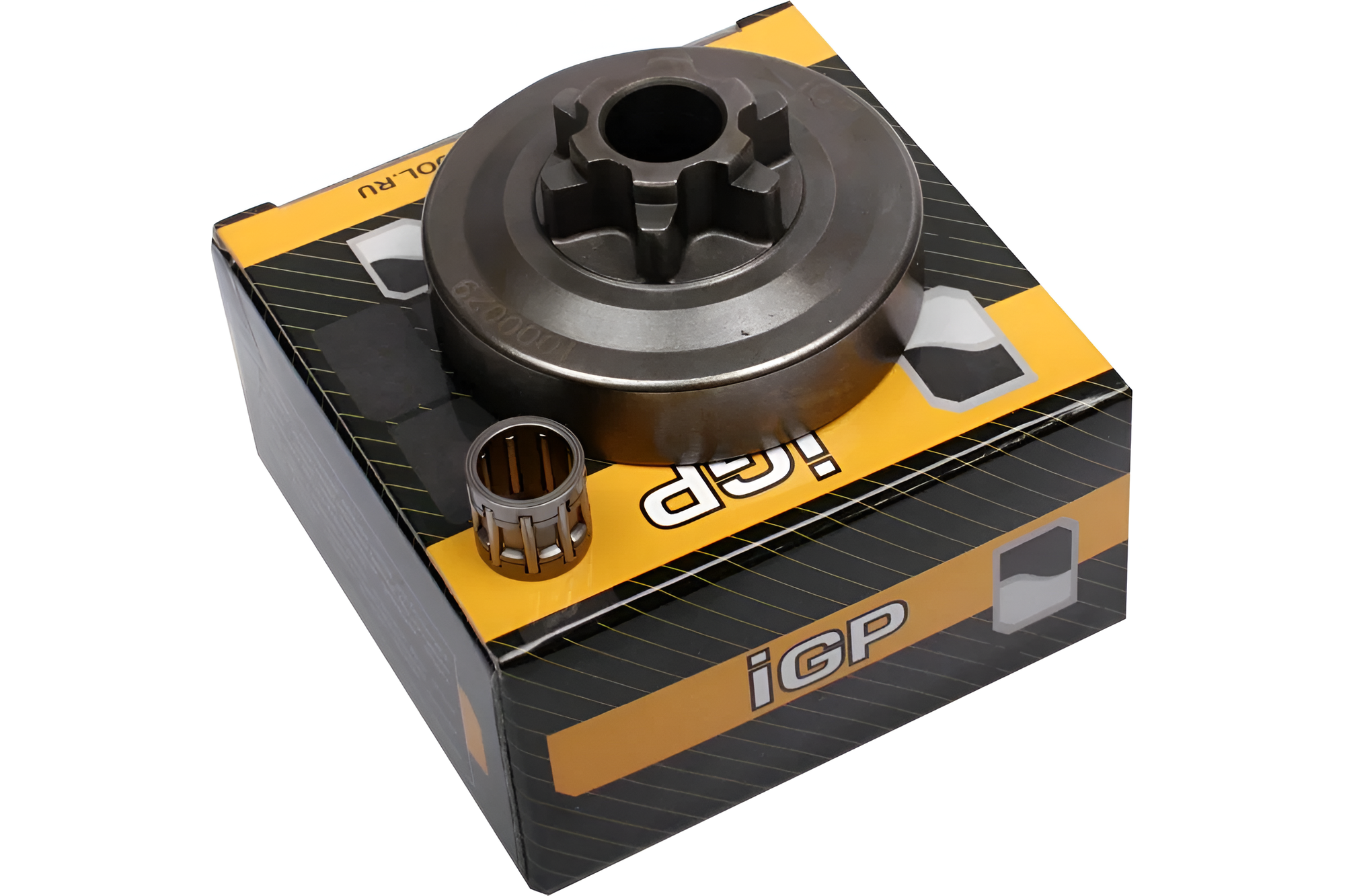 Звёздочка ведущая 3/8" Р 6Z (Китайские пилы 25сс, Champion125T) монолит + подшипник артикул 1000029