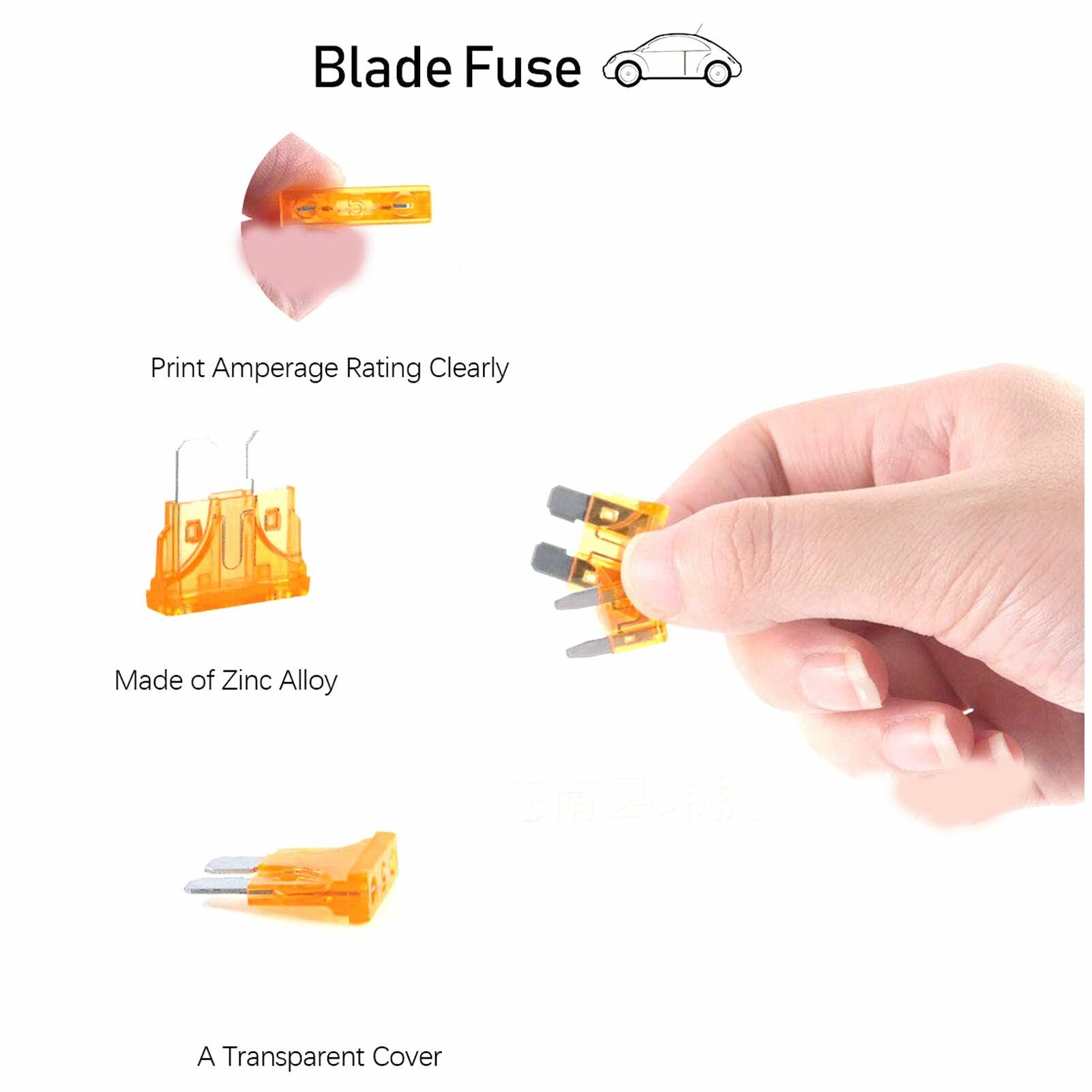 250 шт. Автомобильные предохранители. Высокочастотный комплект комбинированных автомобильных предохранителей в форме лезвия и коробки.