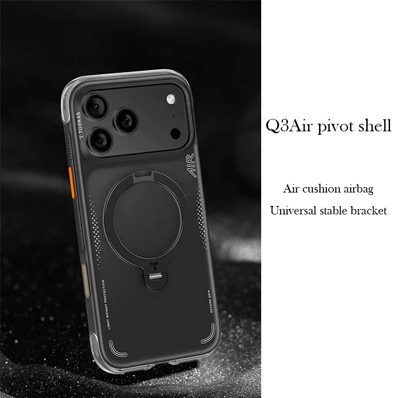 Чехол TORRAS для iPhone 17 Pro Max, задняя крышка с кронштейном для iPhone 17 Pro ForiPhone17ProMax, Black