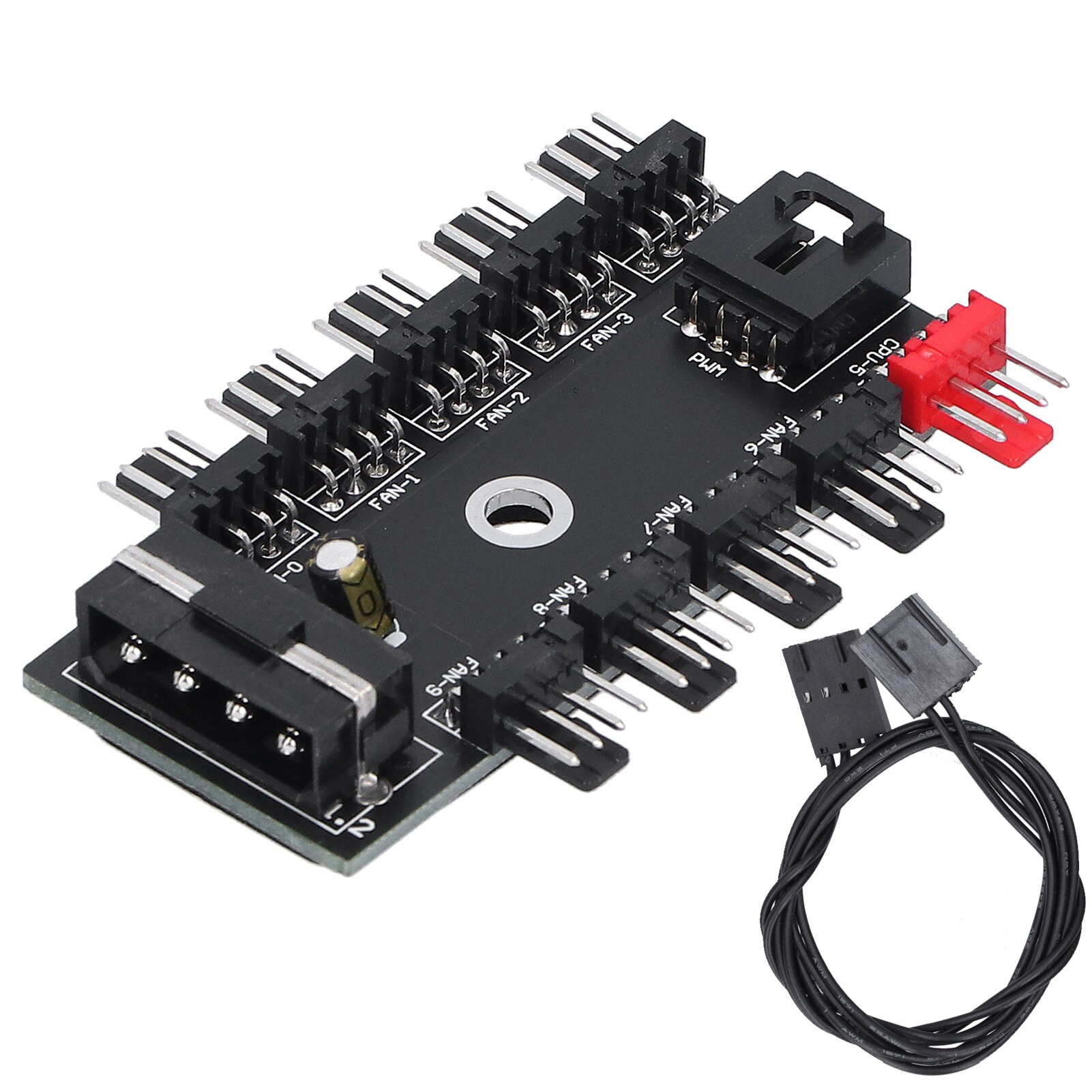 Концентратор вентилятора 10 портов 4-pin регулятор скорости 12V