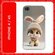 Чехол на Apple iPhone 4/4S / Айфон 4/4S с принтом "Крольчонок в вязаной шапке"