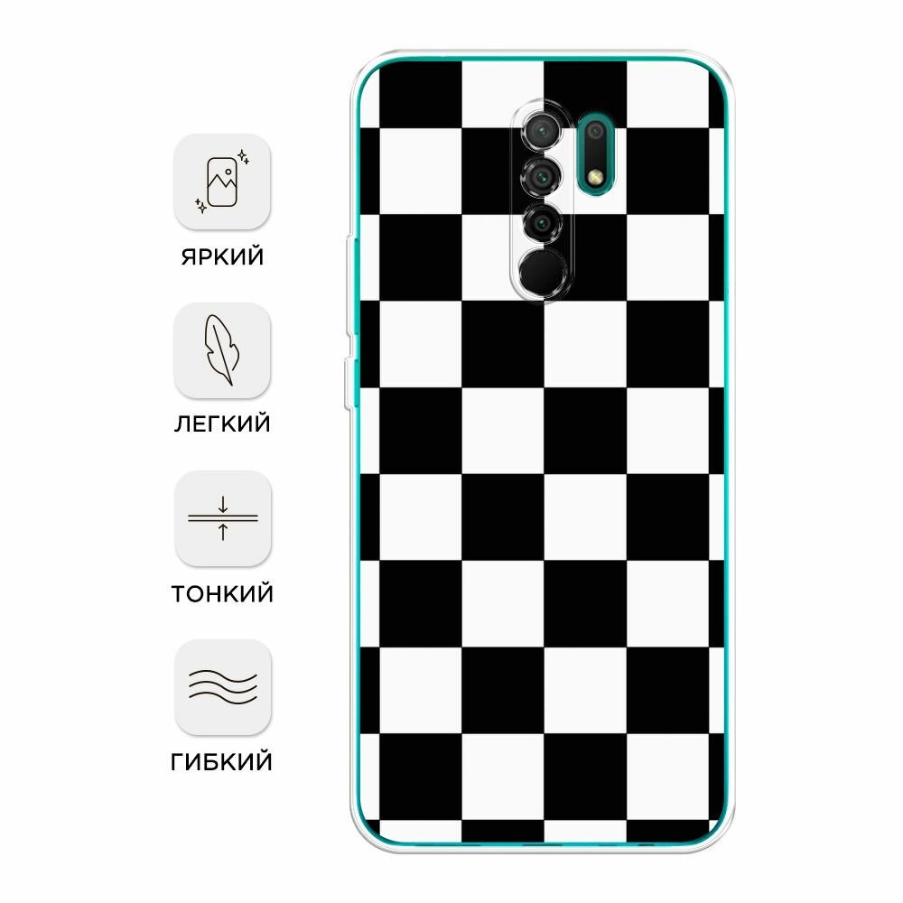 Чехол на Xiaomi Redmi 9 / Сяоми Редми 9 с принтом "Шахматная доска" — фото 1
