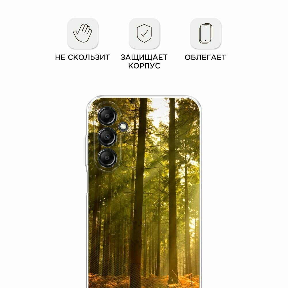 Силиконовый чехол на Samsung Galaxy A15 / Самсунг А15 с принтом "Лес 7" — фото 1