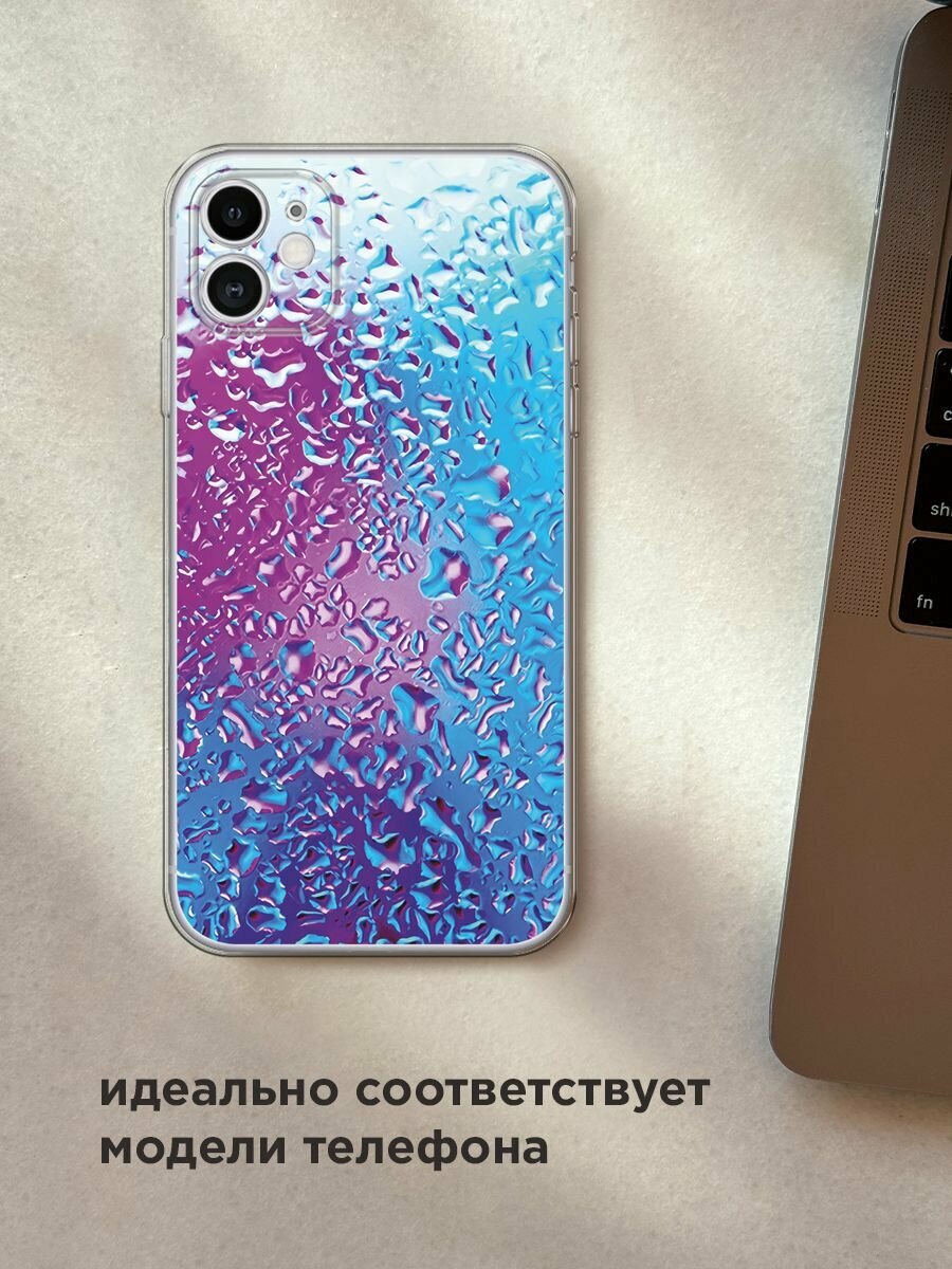 Чехол на Apple iPhone 11 / Айфон 11 с принтом "Капли на стекле" — фото 1