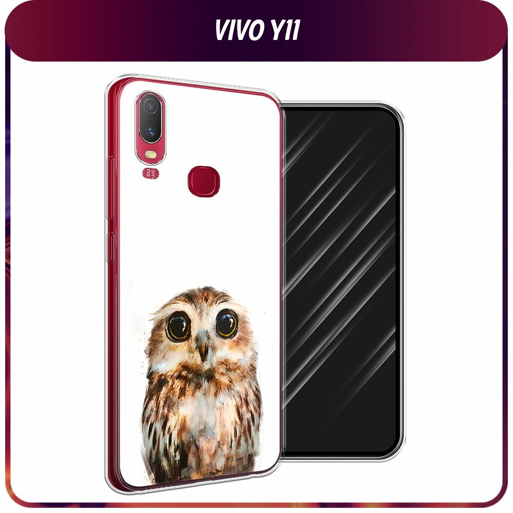 Силиконовый чехол на Vivo Y11 / Виво Y11 с принтом "совенок"