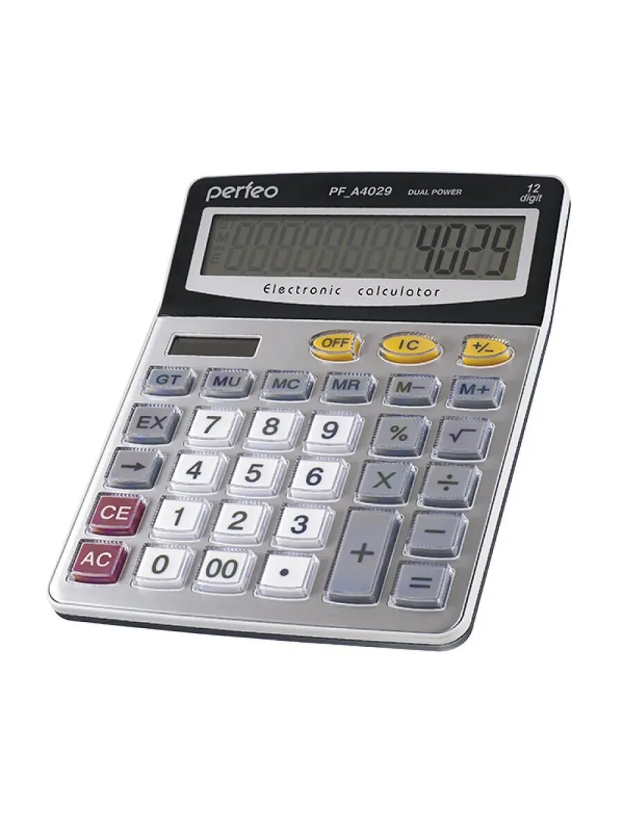 Калькулятор бухгалтерский (PF_A4029) 1-строчный