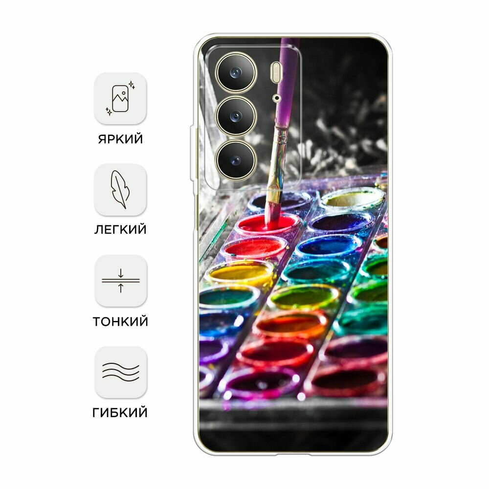 Чехол на Realme C75 4G / Реалми C75 4G с принтом "Палитра красок" — фото 1