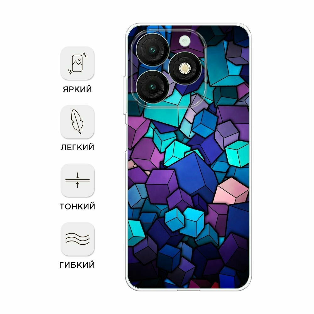 Силиконовый чехол на Itel A50 / Ител А50 с принтом Геометрия 5 — фото 1