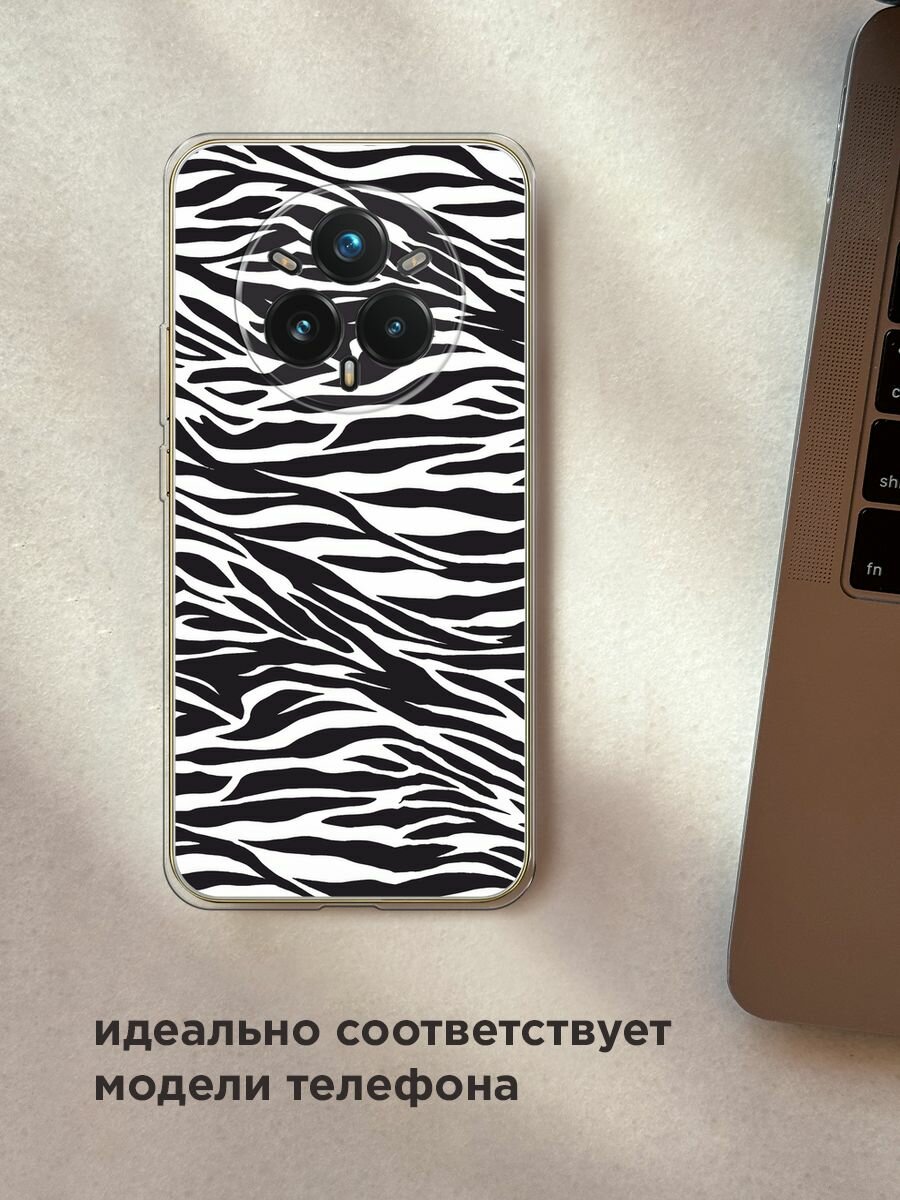 Чехол на Realme 14 Pro+ / Реалми 14 Про+ с принтом "Принт зебра" — фото 1