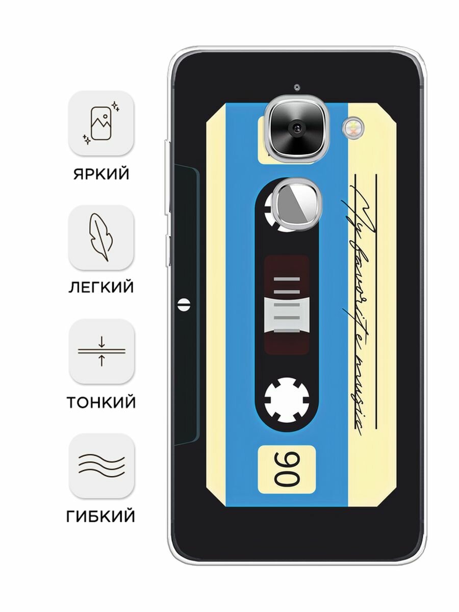 Чехол на LeEco Le 2/2 pro / Лееко Ле 2/2 про с принтом "Темная кассета" — фото 1