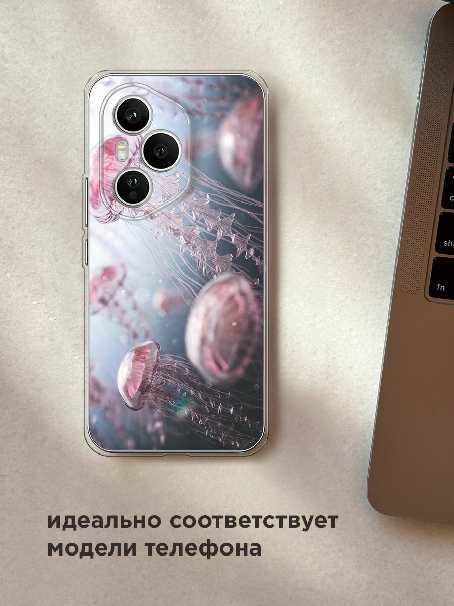 Силиконовый чехол на Honor 400 Pro / Хонор 400 Про с принтом "Медузы" — фото 1