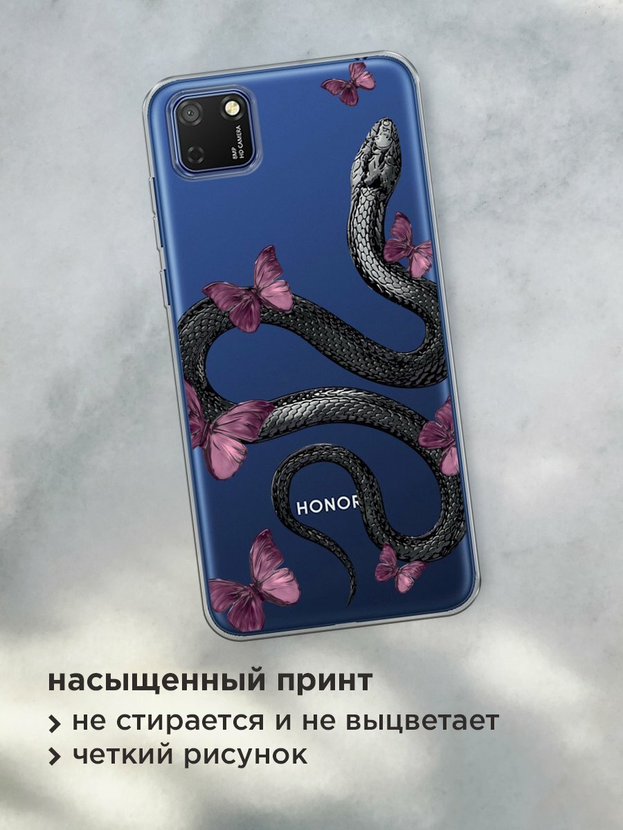 Чехол на Honor 9S/Huawei Y5p / Хонор 9S/Хуавей Y5p с принтом "Snake and butterflies 2" — фото 1