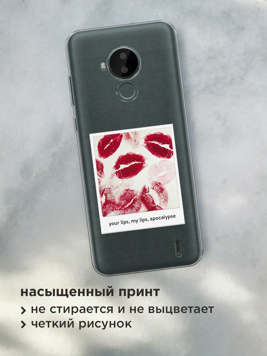 Чехол на Nokia C30 / Нокия C30 с принтом "Полароид губы 2" — фото 1