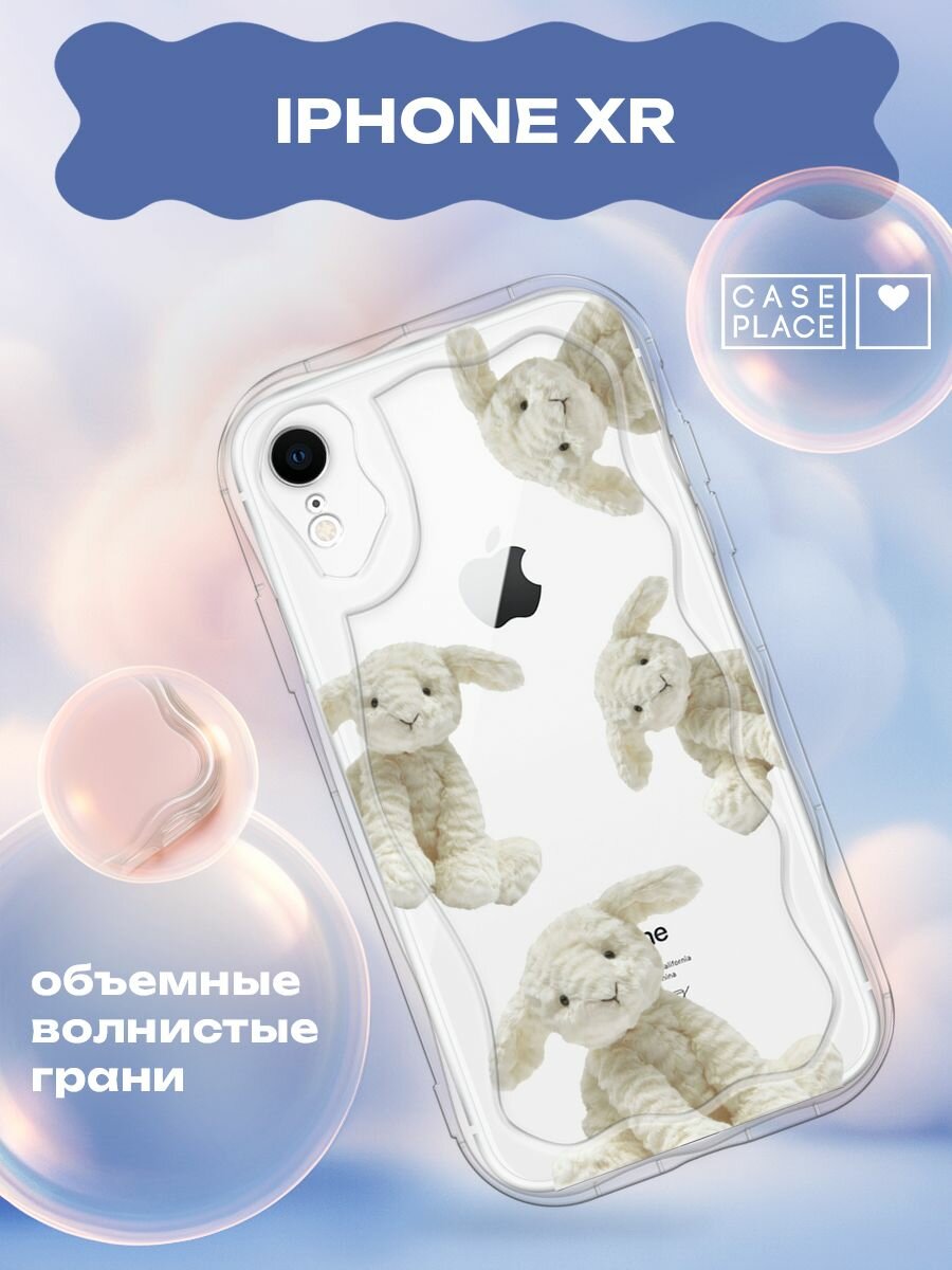 Чехол на Apple iPhone XR / Айфон XR с принтом "Плюшевые овечки"