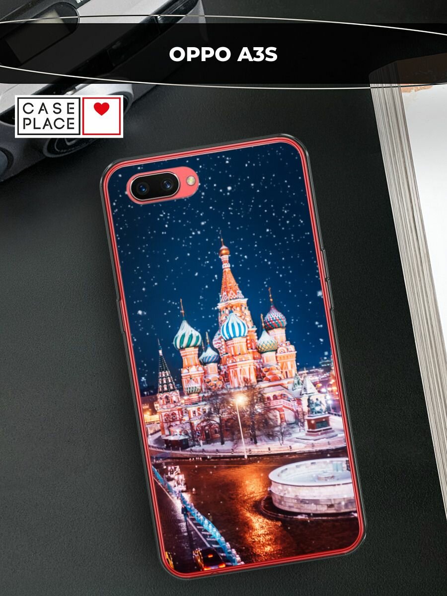 Силиконовый чехол на Oppo A3s / Oppo A3s с принтом "Москва 1"