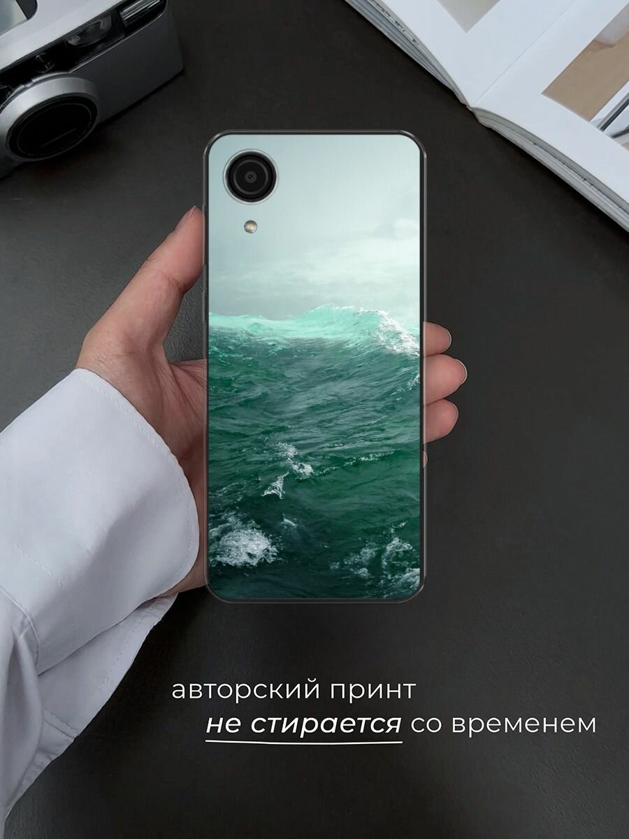 Чехол на Samsung Galaxy A03 Core / Самсунг Галакси А03 Core с принтом "Волны 12" — фото 1