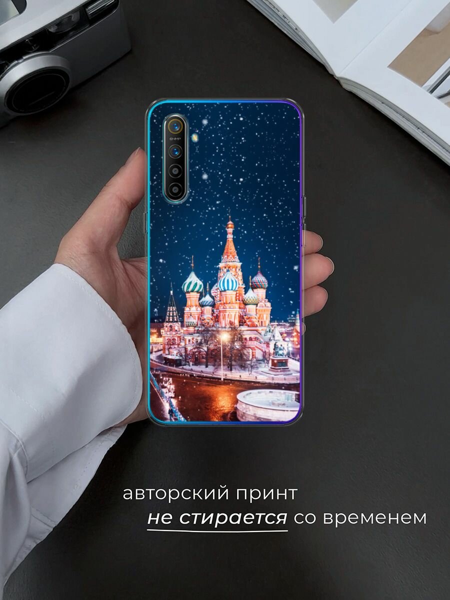 Силиконовый чехол на Realme XT / Реалми XT с принтом "Москва 1" — фото 1