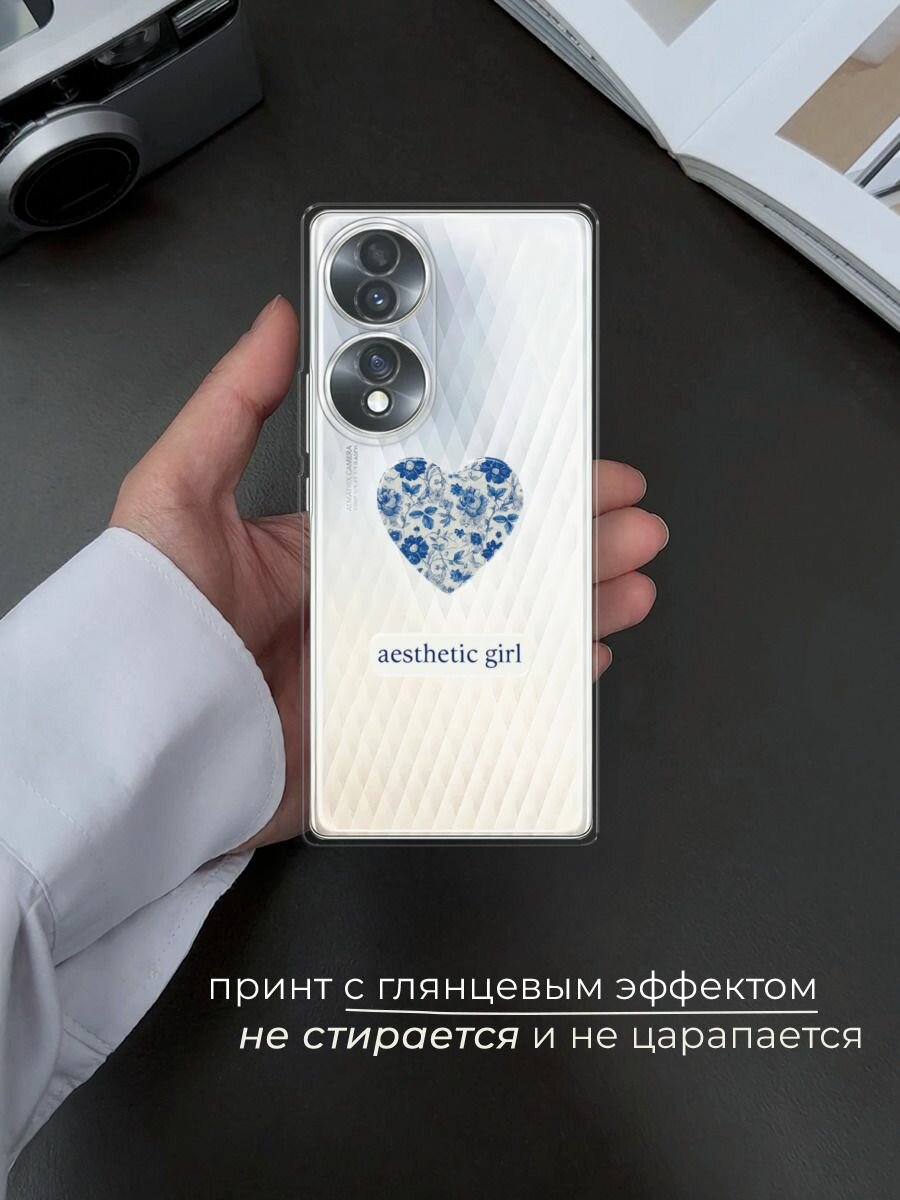 Чехол на Honor 70 / Хонор 70 с принтом "Aesthetic girl" — фото 1