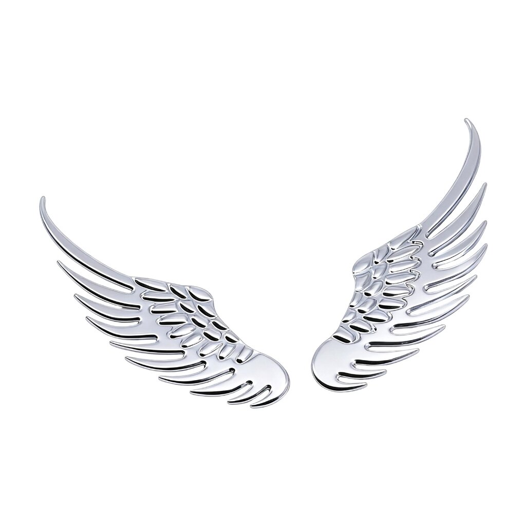 Модификация личности автомобиля Angel Wings металлические крылья наклейки с царапинами на кузове-Серебристый