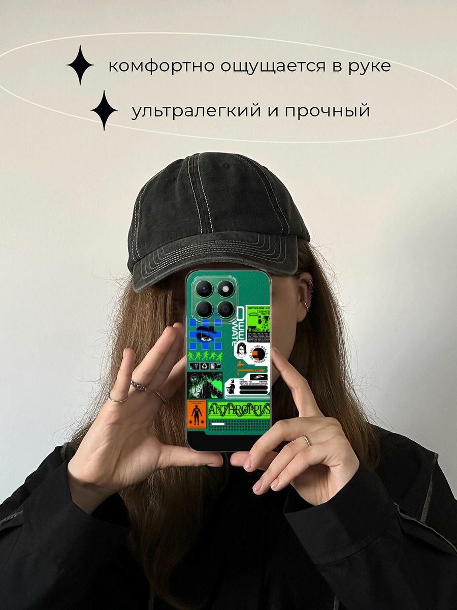 Чехол на Honor X8B / Хонор X8B с принтом "Nothing impossible", прозрачный — фото 1