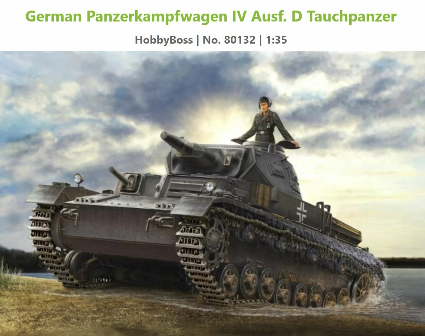 HOBBYBOSS 1/35 80132 Немецкая Panzerkampfwagen IV Ausf D борная модель танка