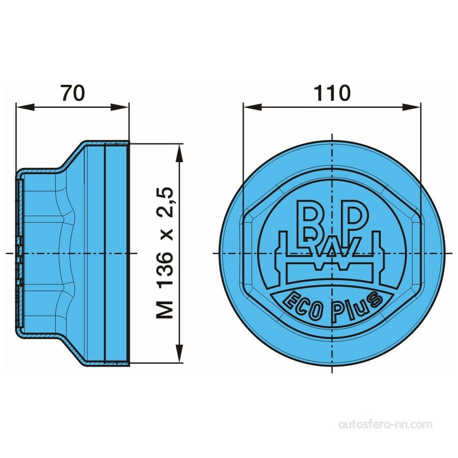 BPW 0321225310 крышка ступицы! (м) M136x2.5/SW110 \BPW ECO Plus 8-9t