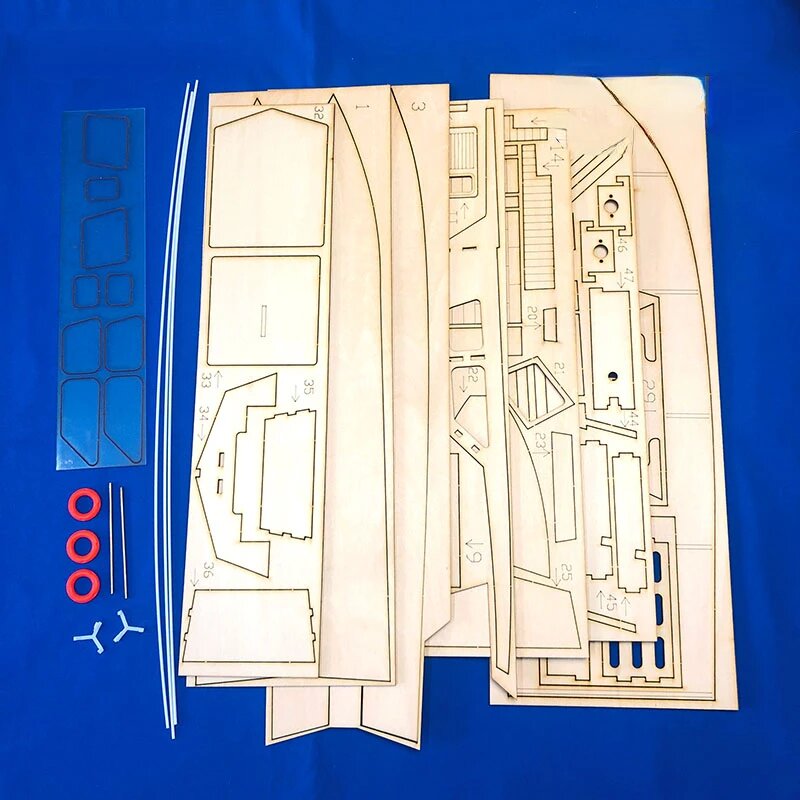 Деревянная модель лодки PANPANZHU 1/30