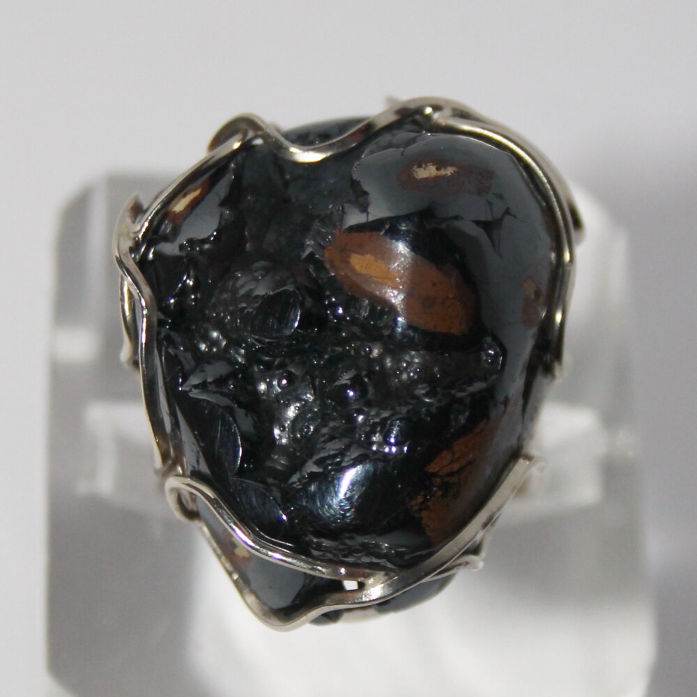 Кольцо наборное, гематит