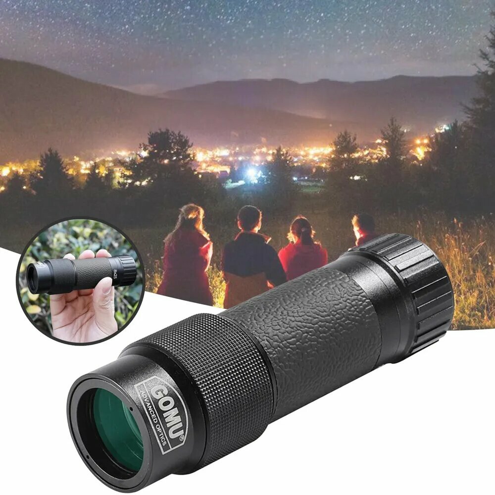 Монокуляр GaoMu 8x25, металлический корпус, водонепроницаемый, HD, компактный для активного отдыха