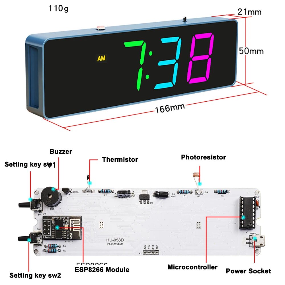 Умные часы WiFi Clock Kit — фото 1
