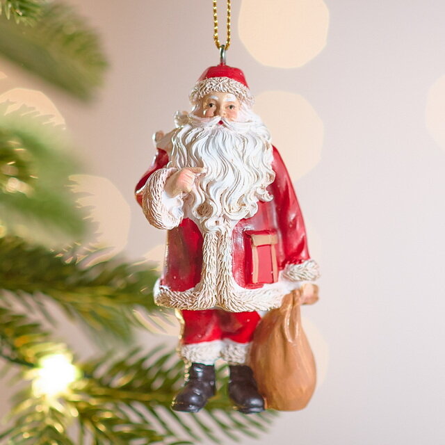Елочная игрушка Санта Клаус с подарками - Brusasco 9 см, Winter Deco, 1001084