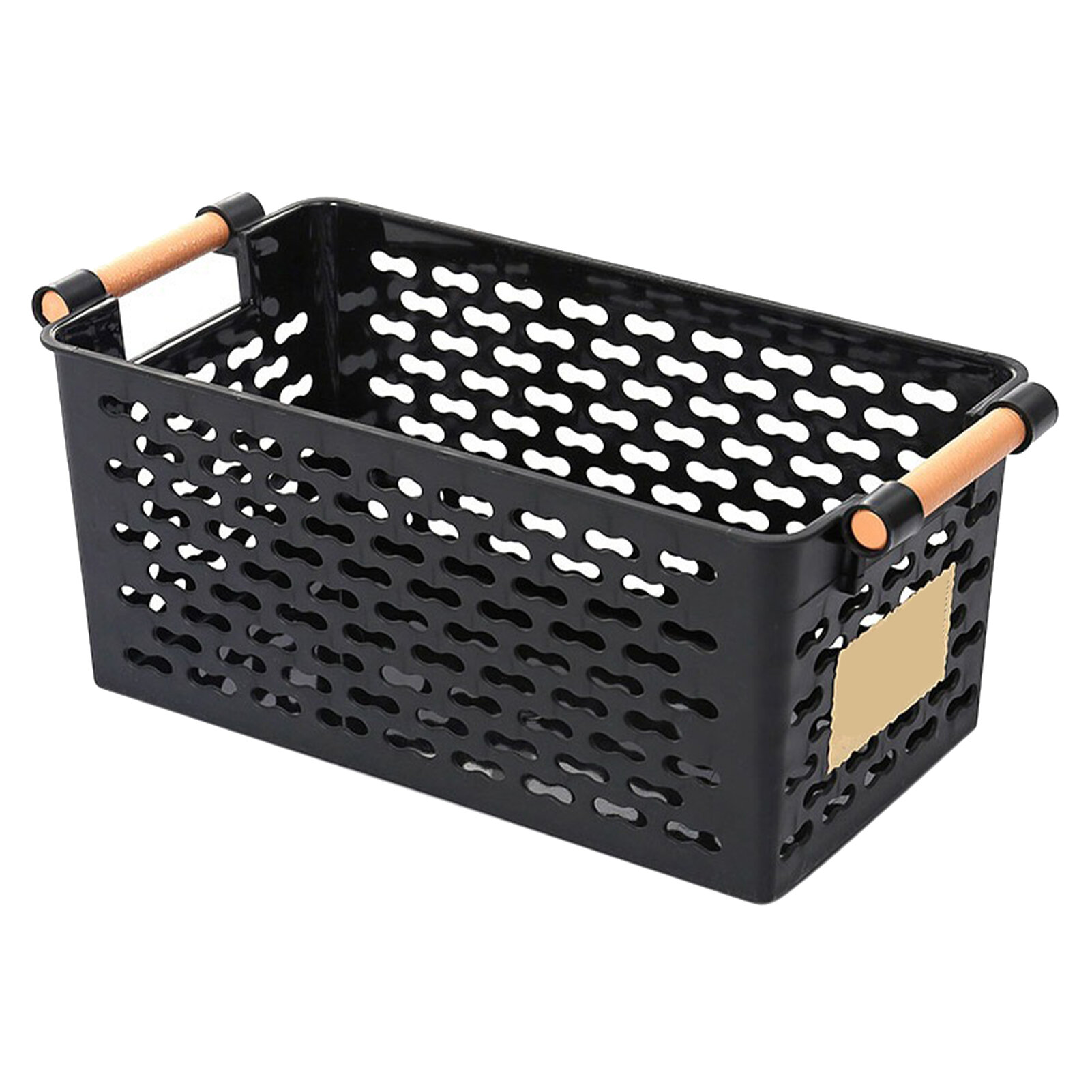 Plastic Storage Basket Multifunctional Portable Hollow Desktop Baskets with Handle for Bathroom Kitchen