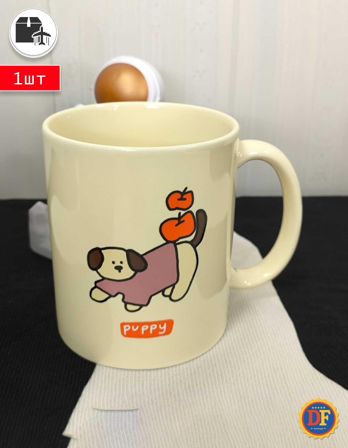 Набор керамических кружек Забавные собачки, для СВЧ, керамика, 300-400 мл