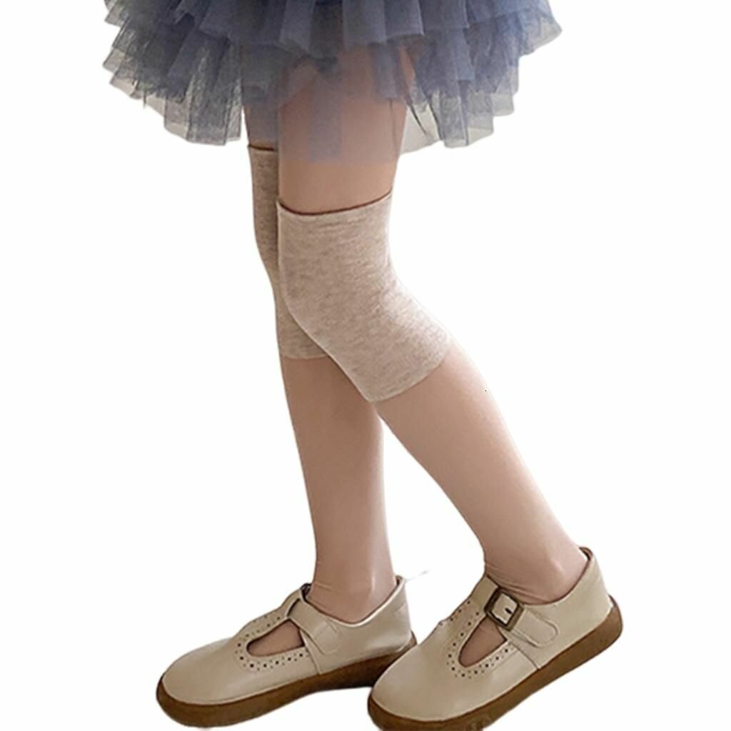 Детские наколенники, чулки поверх чулок-цвет кожи