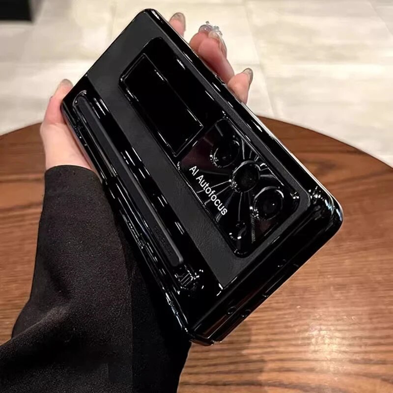 Кожаный кронштейн Fold 6, слот для ручки со стилусом, чехол для Черный, Black, For Galaxy Z Fold 5